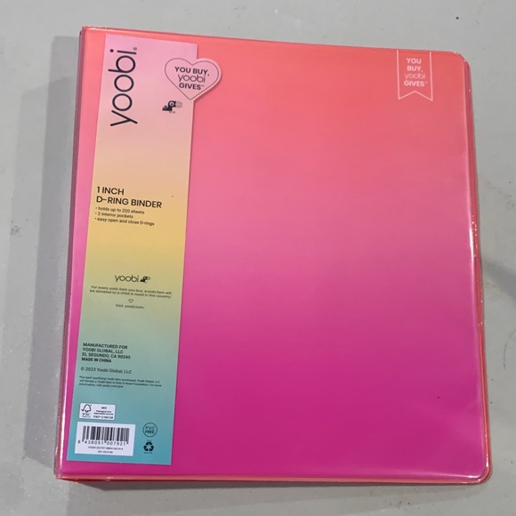 Yoobi | Office | Yoobi Gradient Pink And Orange Binder | Poshmark